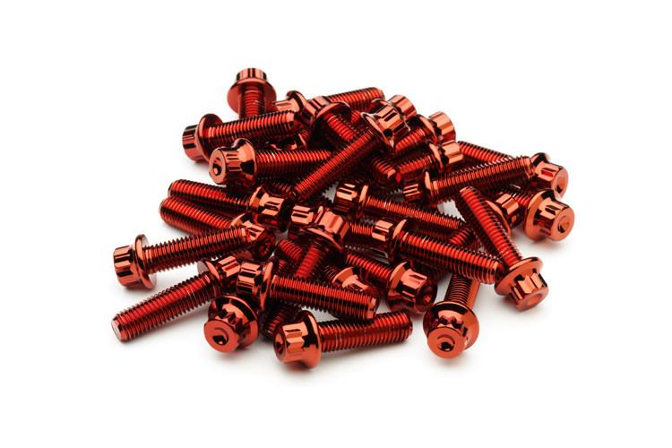 Velvet Red Steel Split Rim Bolts - M7 x 24mm – BoltsBolts