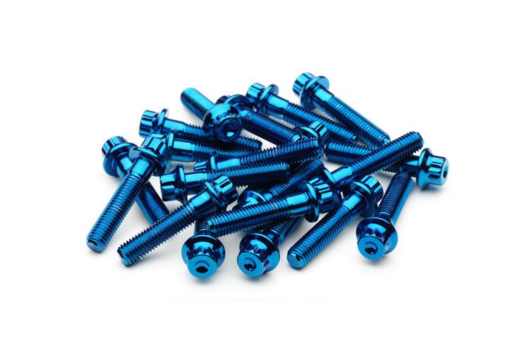 Electric Blue Steel Split Rim Bolts - M7 x 32mm – BoltsBolts